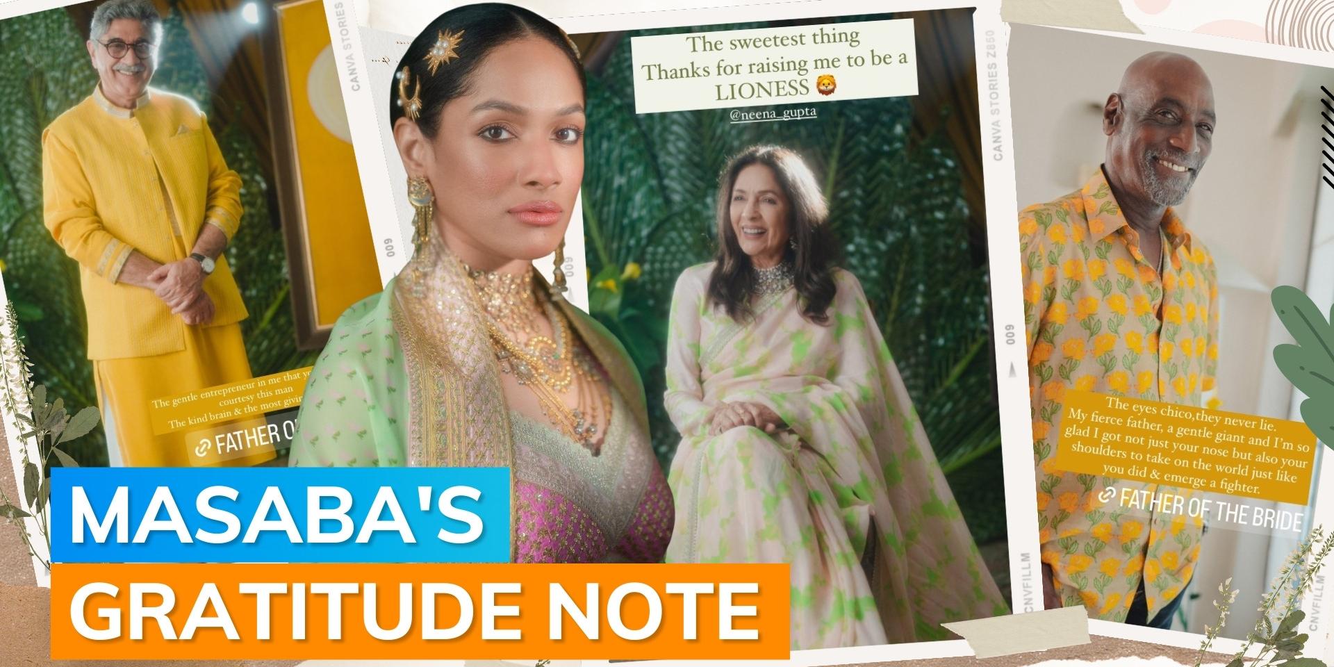 Masaba Gupta pens heartfelt notes for parents Neena Gupta, Viv Richards ...