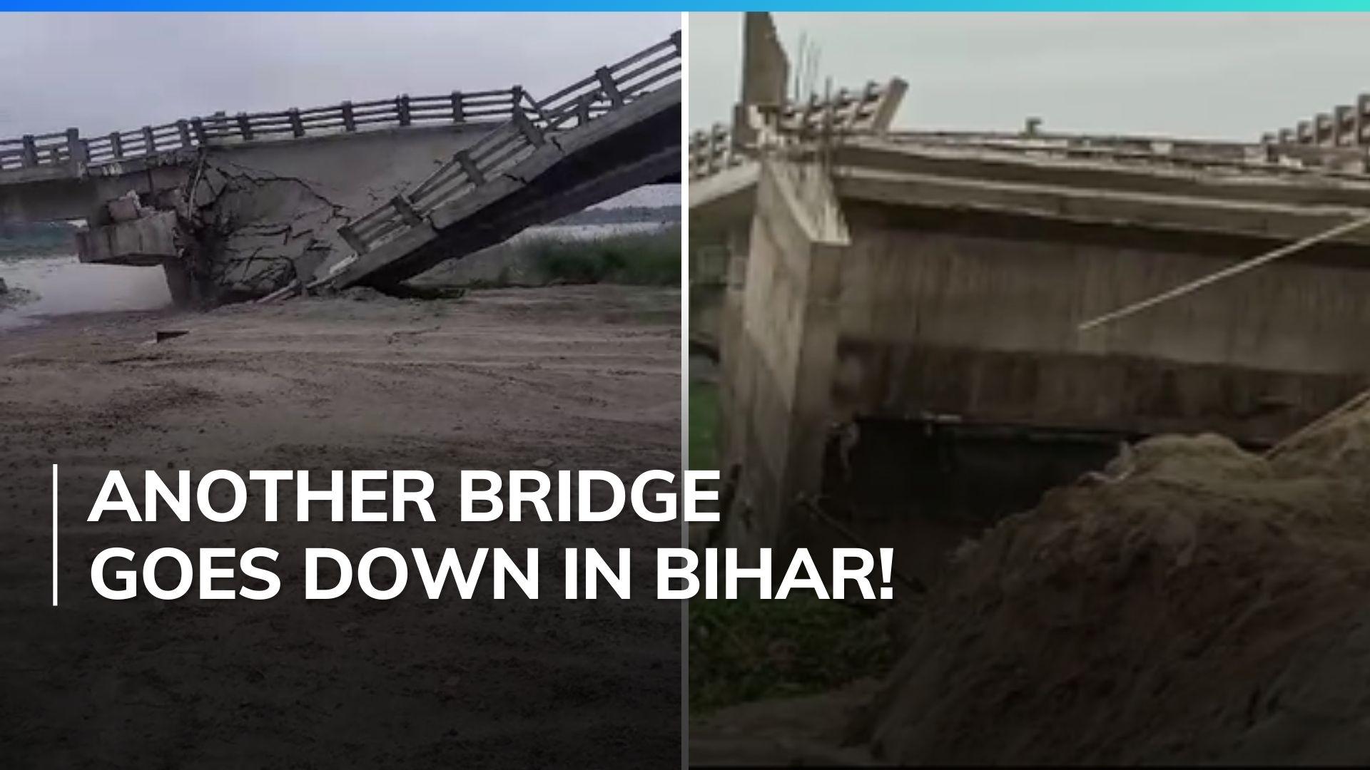 Watch: Portion of bridge collapses in Bihar‘s Araria, no injuries ...