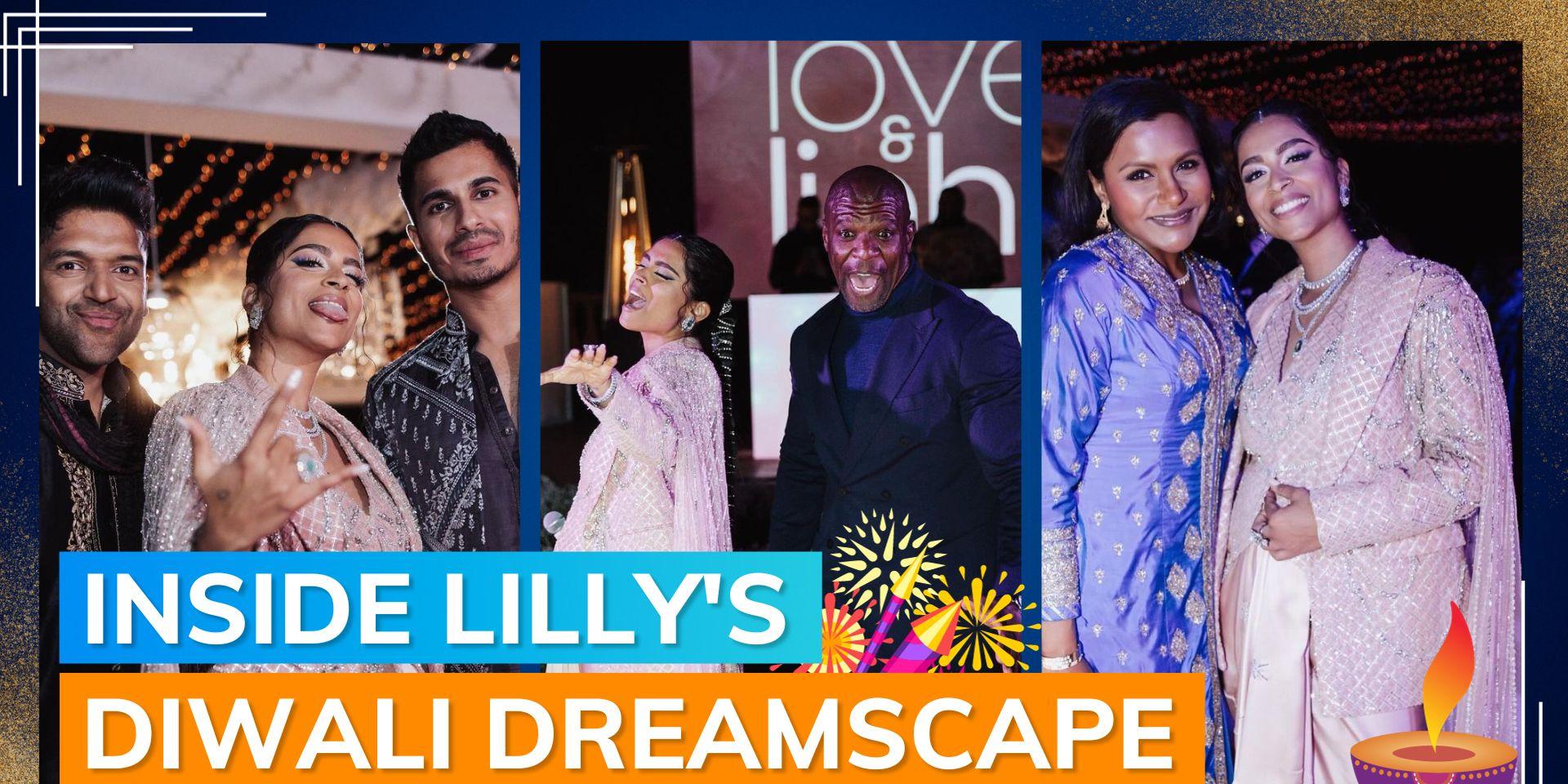 Nora Fatehi, Guru Randhawa, Mindy Kaling attend Lilly Singh’s Diwali ...