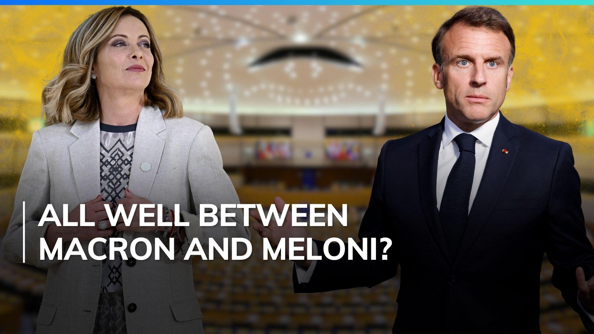 Video of Italian PM Giorgia Meloni‘s ’cold stare‘ at Macron goes viral ...