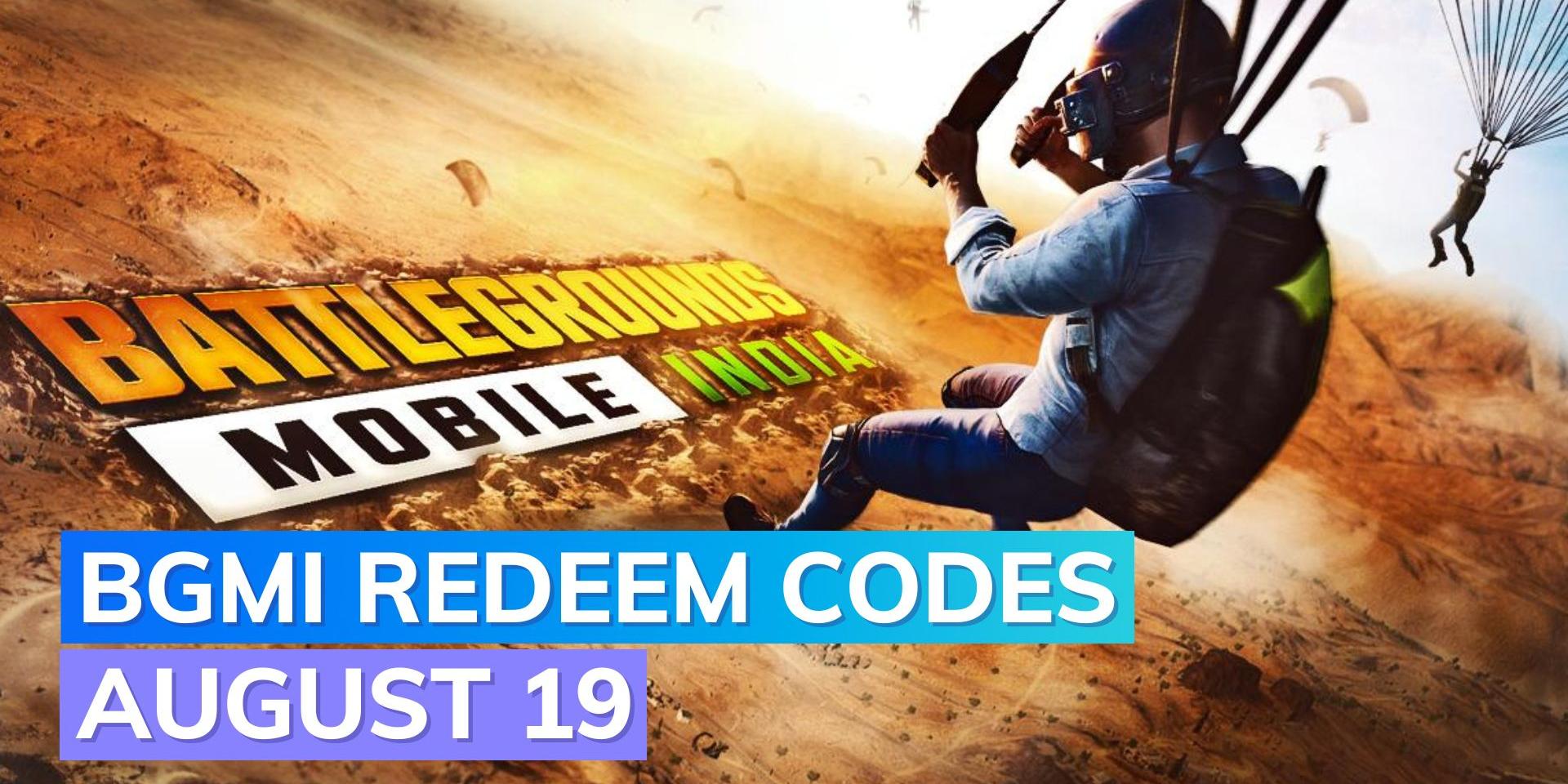 BGMI redeem codes Today 19 August 2023: Unlock amazing rewards now ...