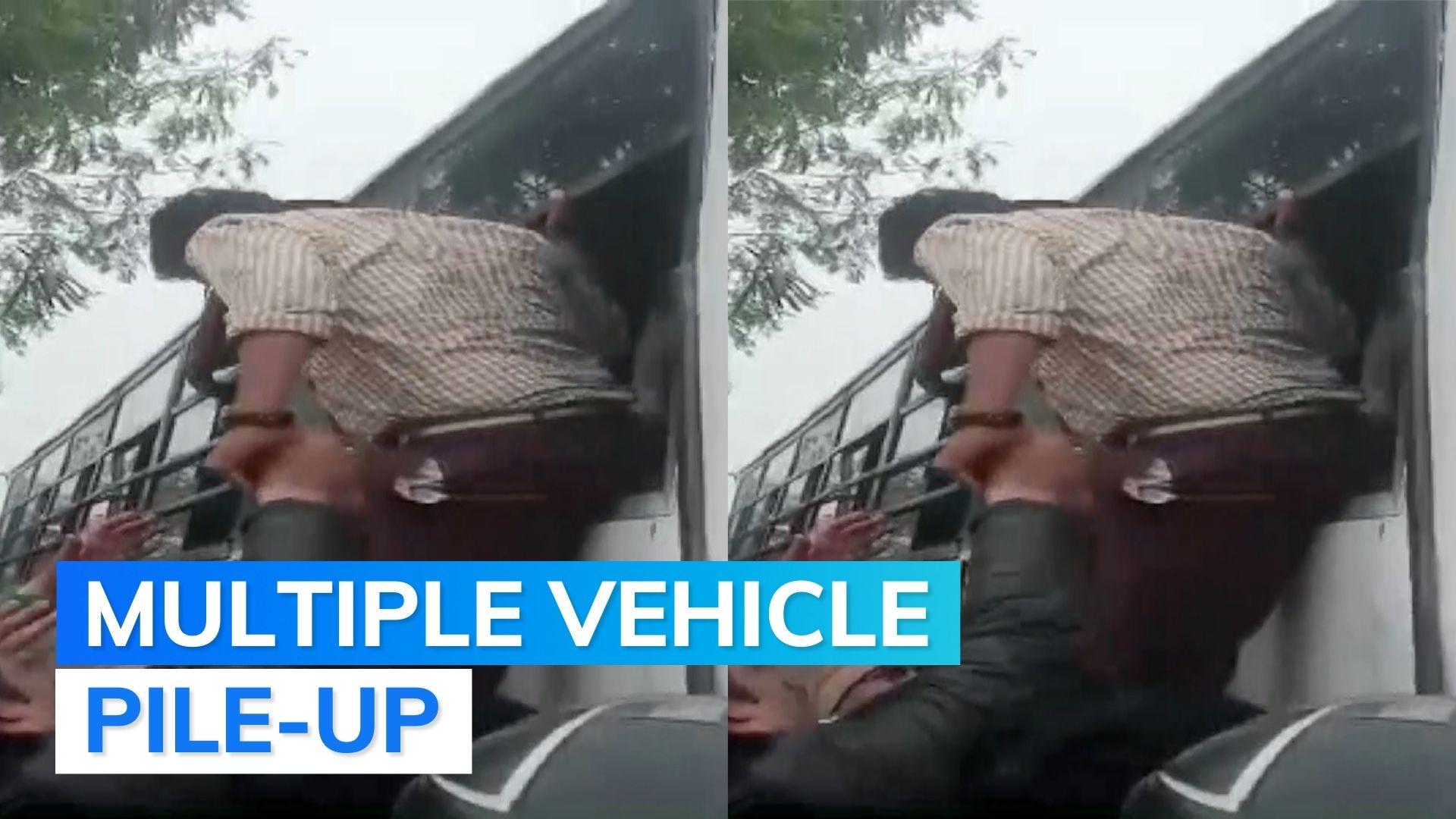 25 school children injured as buses collide in Delhi | Editorji