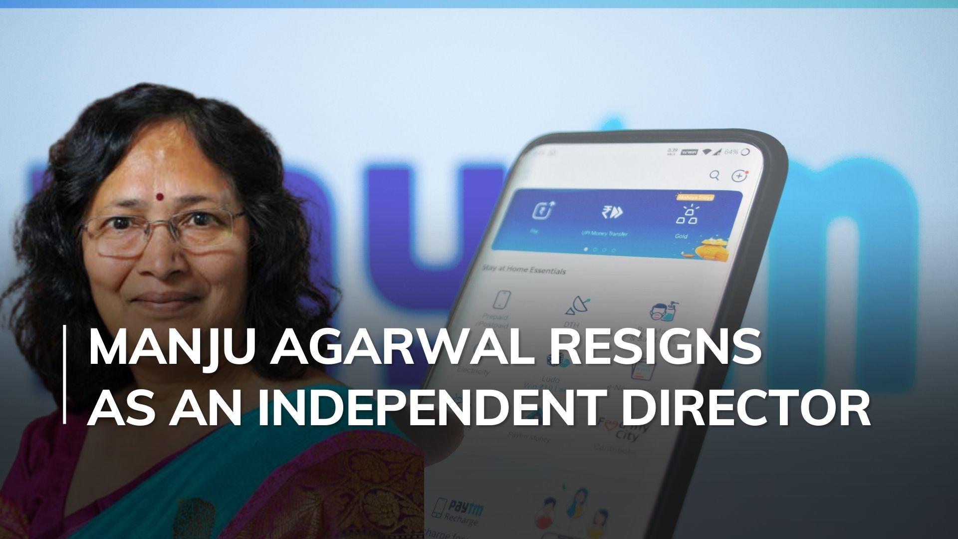 Paytm confirms Manju Agarwal‘s resignation from Paytm Bank board due to personal commitments ...