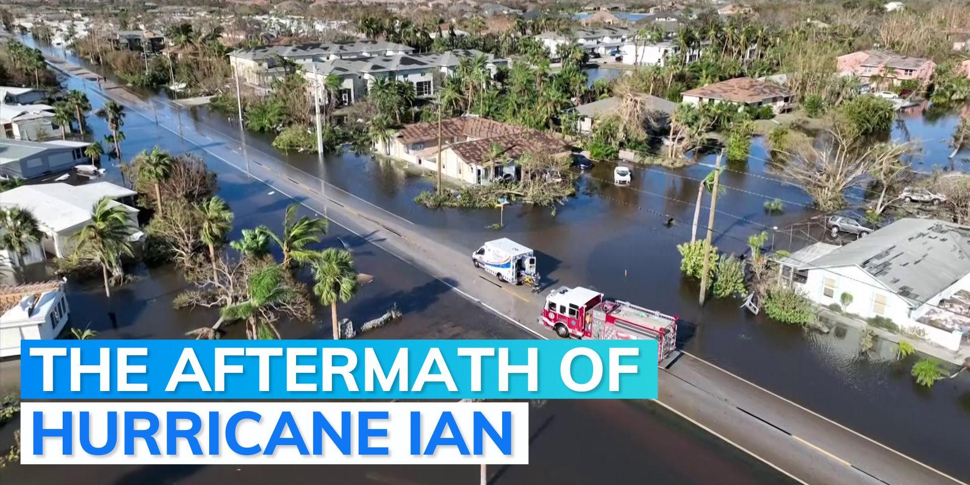 VIDEO: Bird’s eye view of widespread destruction caused by Hurricane Ian | Editorji