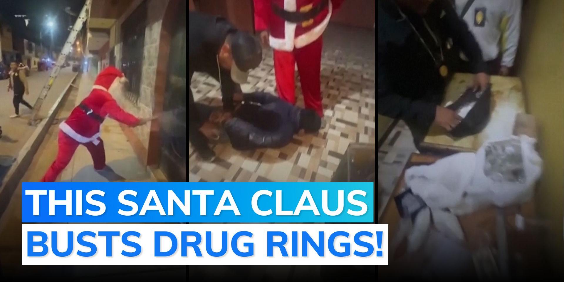 Video: police disguised as Santa Claus to nab drug peddlers | Editorji