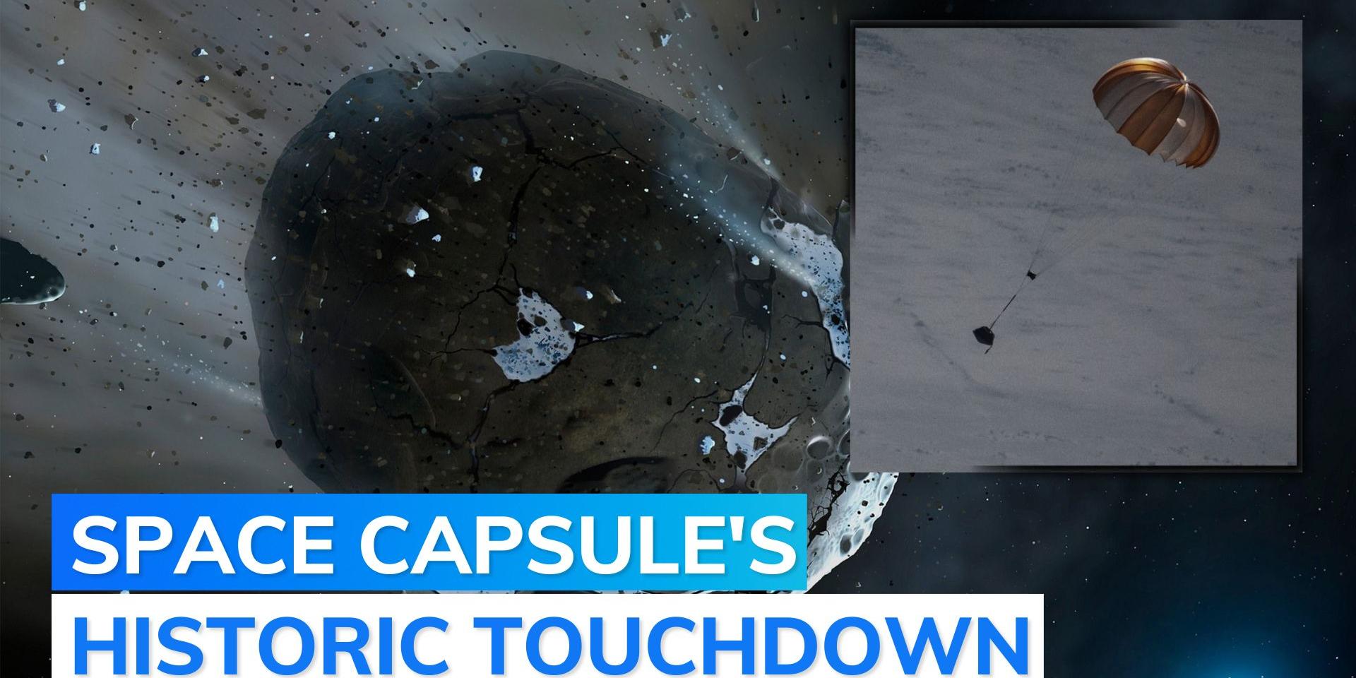 Video Space Capsule Carrying Nasas First Asteroid Samples Returns To