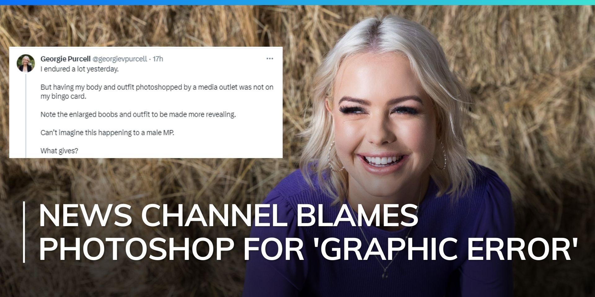 Australian news channel uses doctored image of MP Georgie Purcell ...