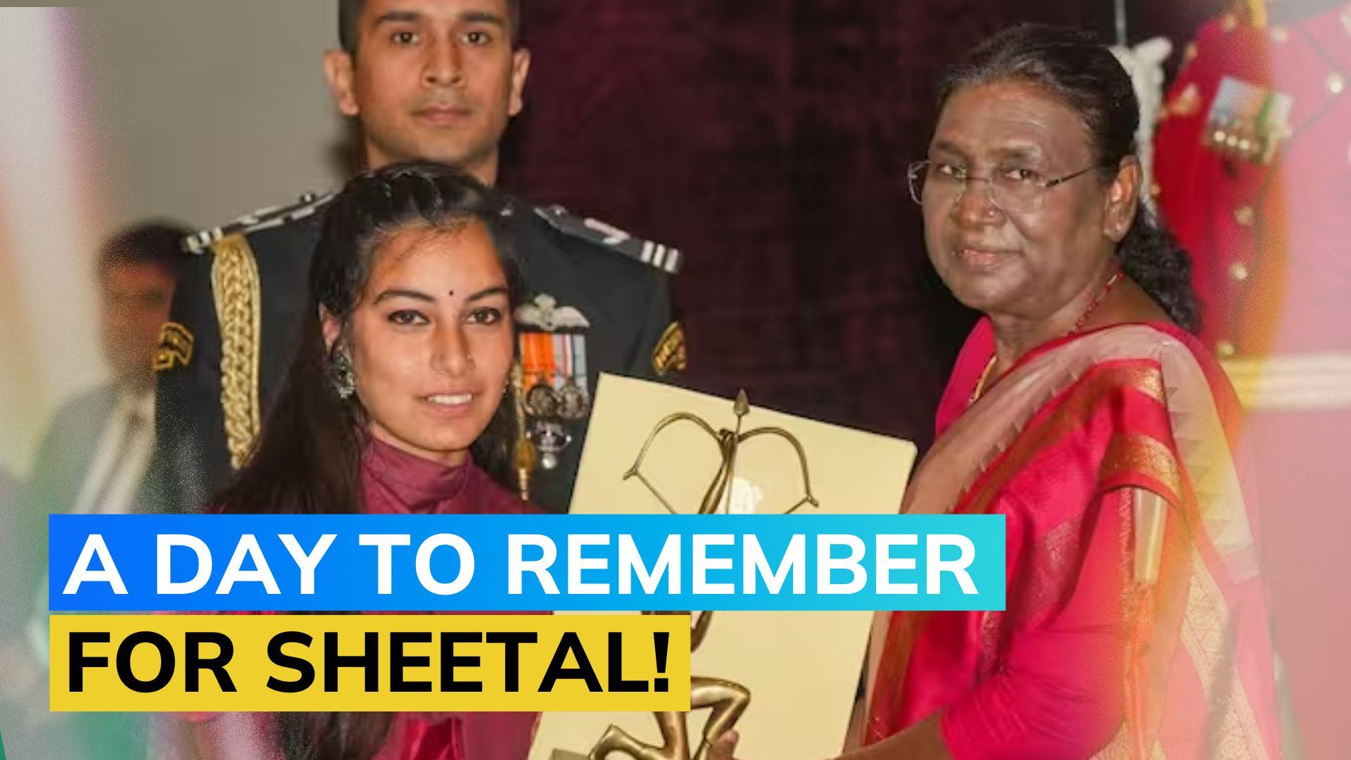 Watch | Archer Sheetal Devi receives Arjuna Award amid rousing applause; GM R Vaishali ...