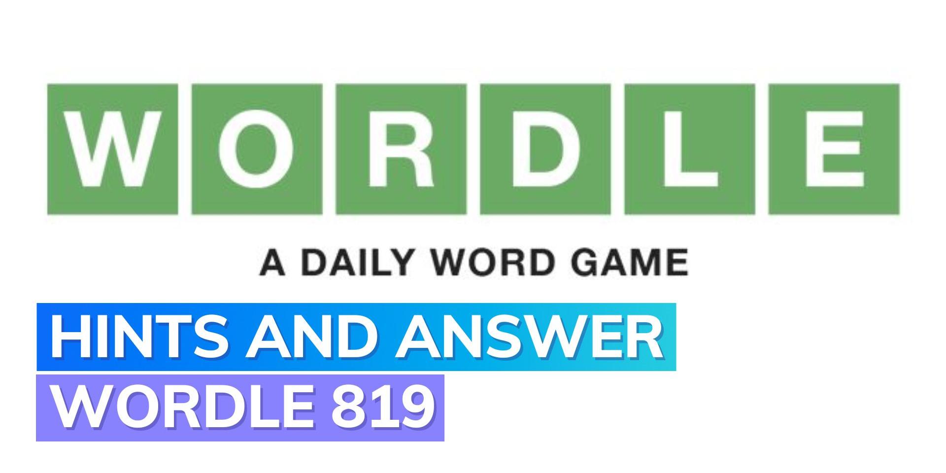 Wordle 819 Hints and Answer for Today, September 16, 2023: Get a ...