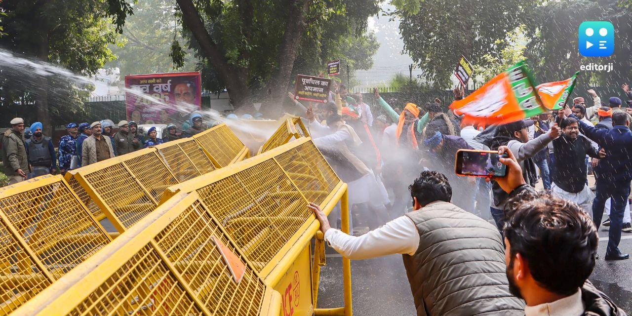 BJP holds protests near Kejriwal‘s residence over ’fake‘ voter ...