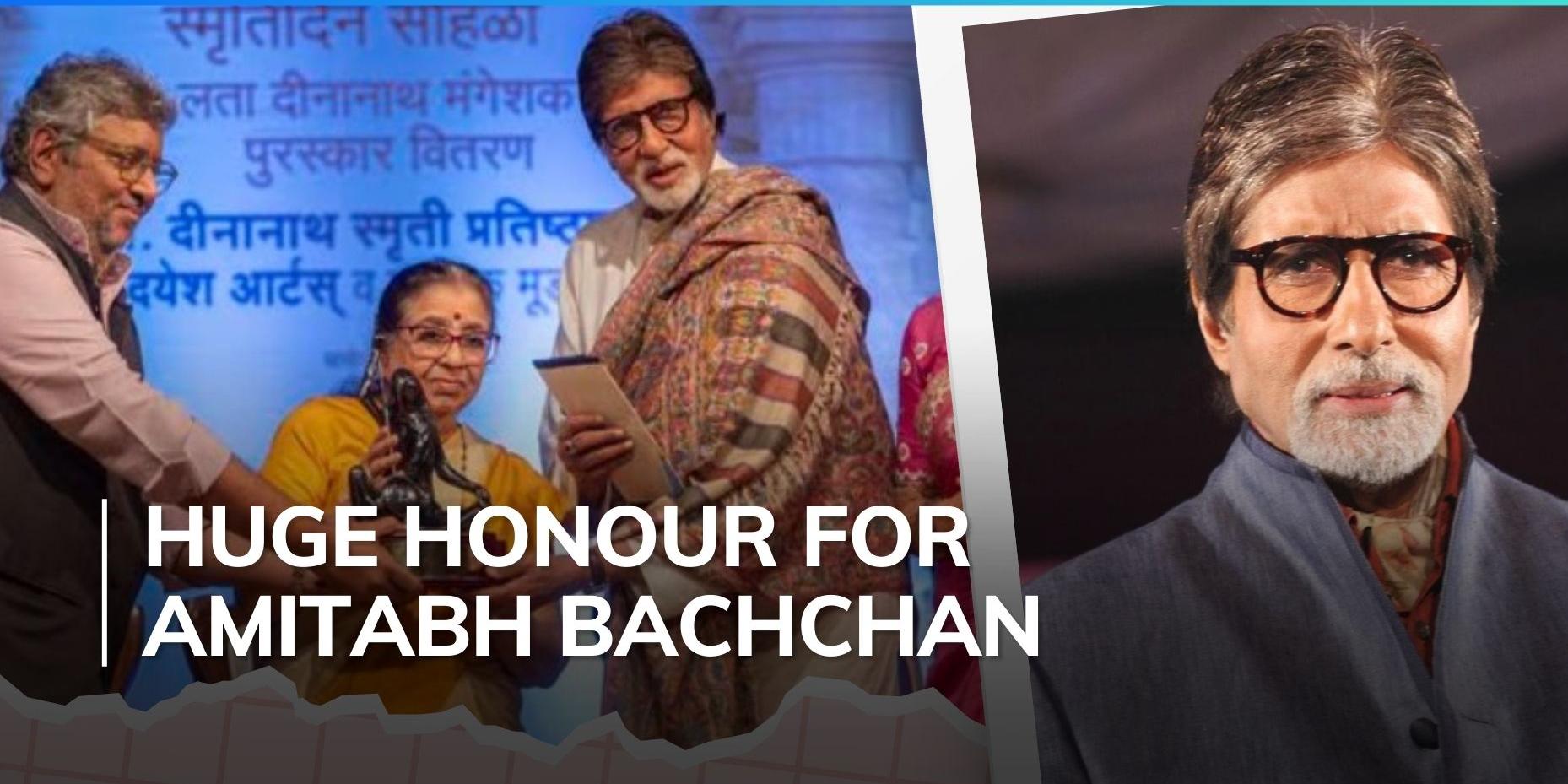 Amitabh Bachchan receives Lata Deenanath Mangeshkar Award; Randeep Hooda, AR Rahman also ...