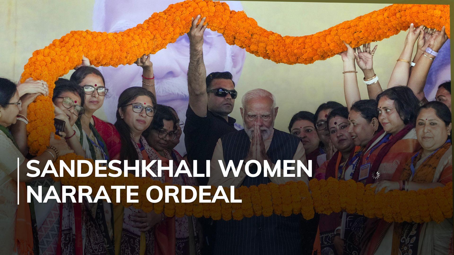 PM Modi meets women from Bengal‘s violence-hit Sandeshkhali | Editorji