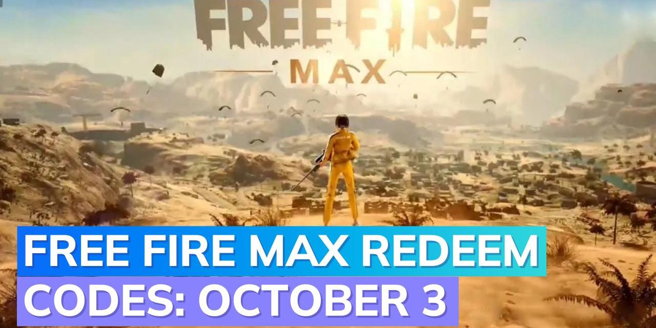 Garena Free Fire MAX redeem codes Today 3 October 2023: How to redeem ...