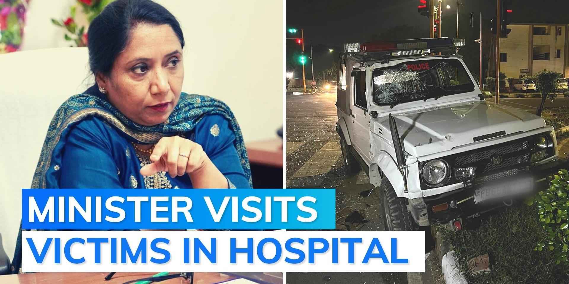 Punjab minister‘s convoy car hits bikers, taken to hospital. Watch what ...