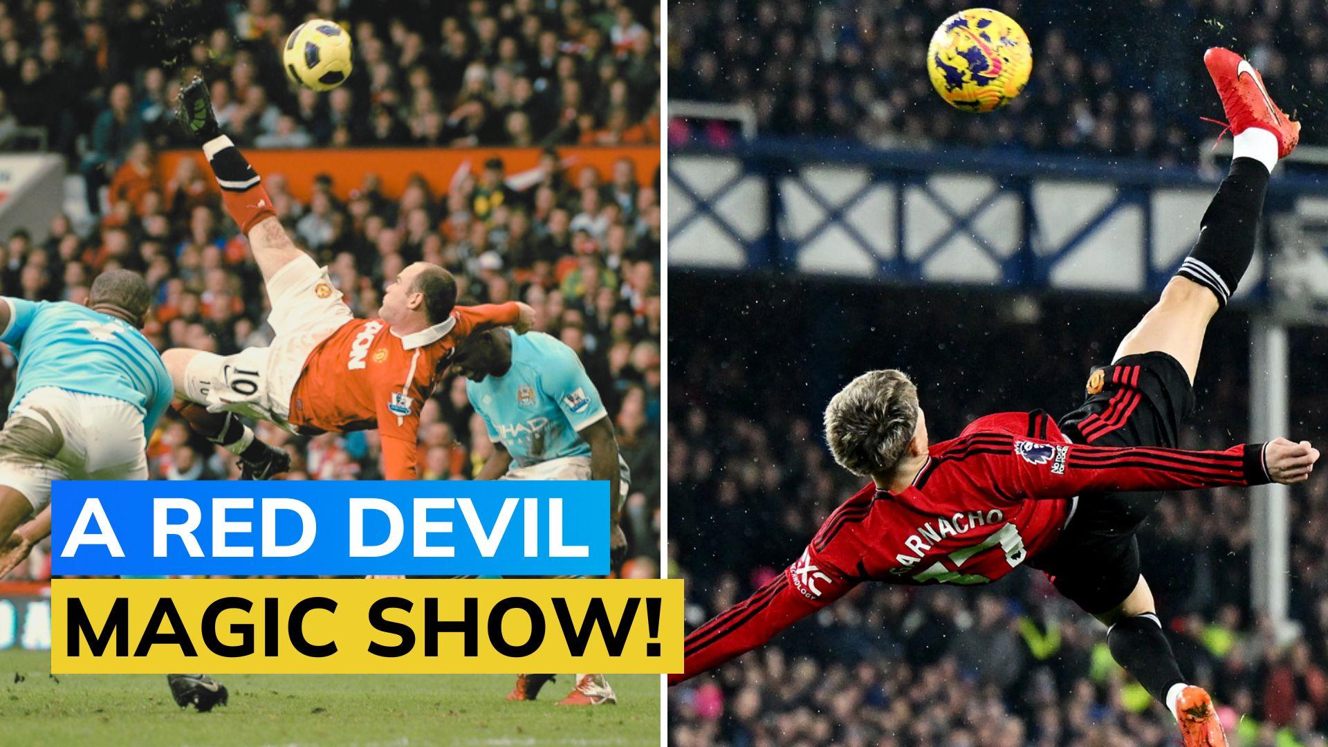 In Pictures: Alejandro Garnacho‘s overhead kick vs Everton reminiscent ...