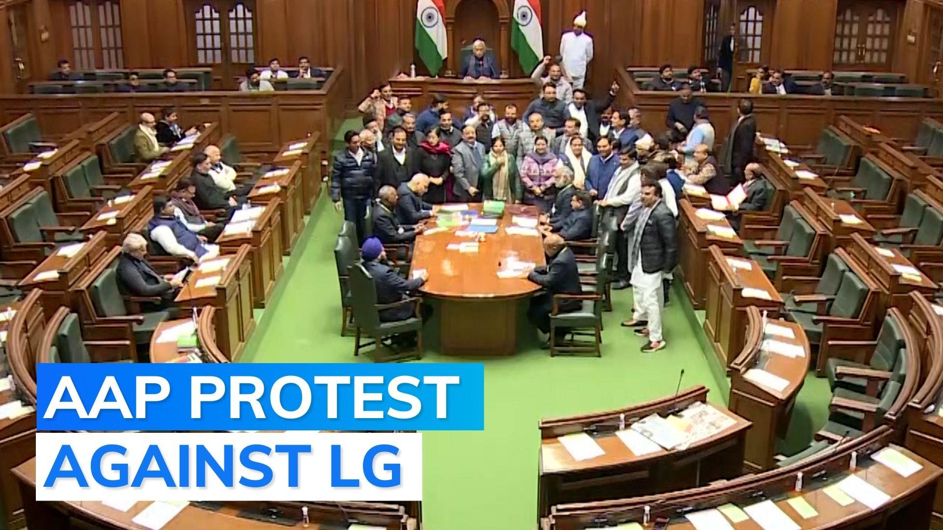 AAP, BJP MLAs spar in Delhi Assembly, House adjourned for the day ...