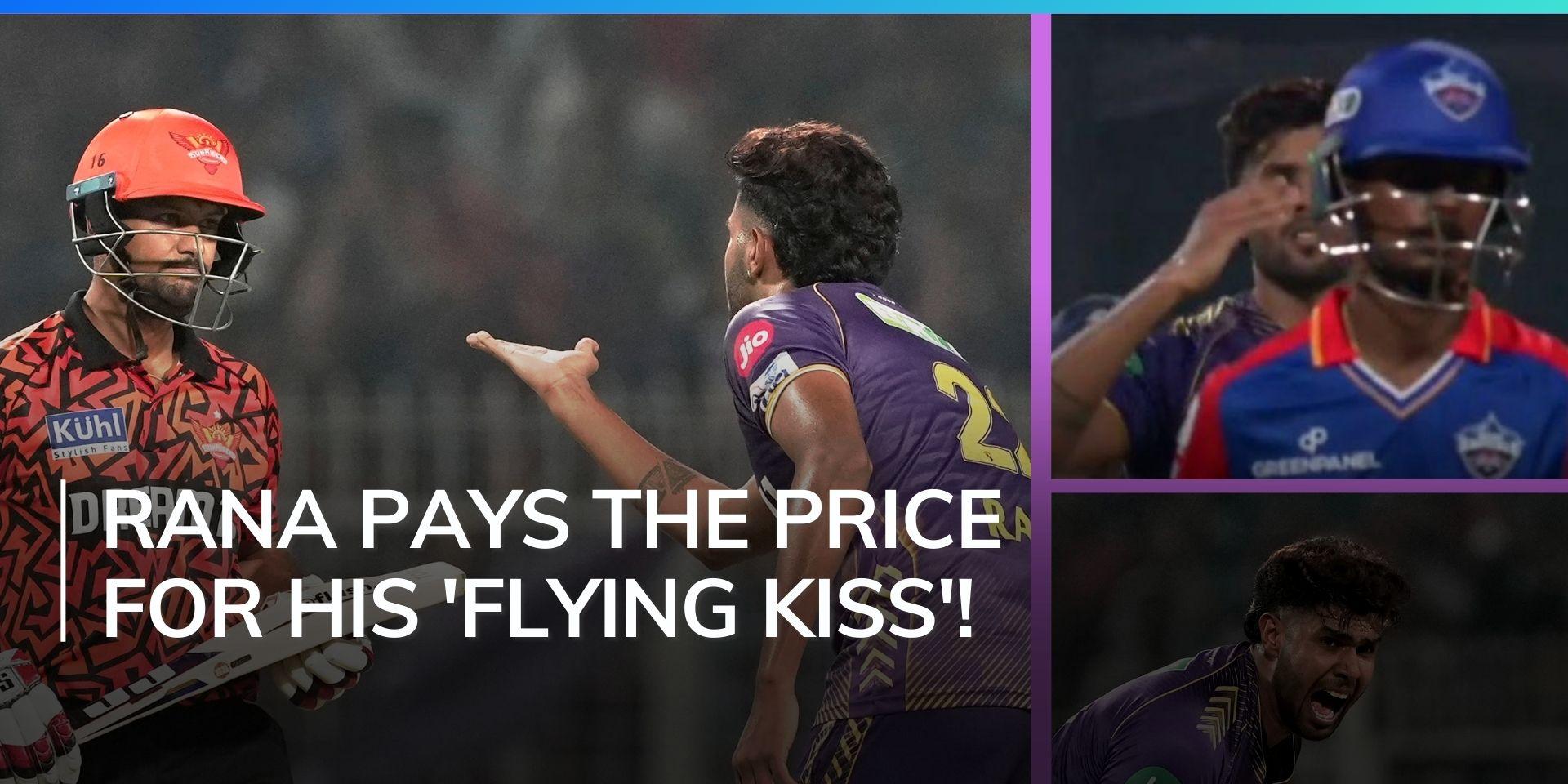 KKR pacer Harshit Rana suspended and fined for breaching code of ...