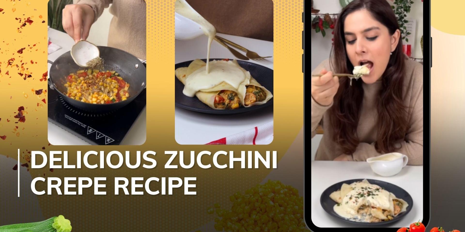 These zucchini-corn savoury crepes will make both your heart and mouth melt, note down the ...