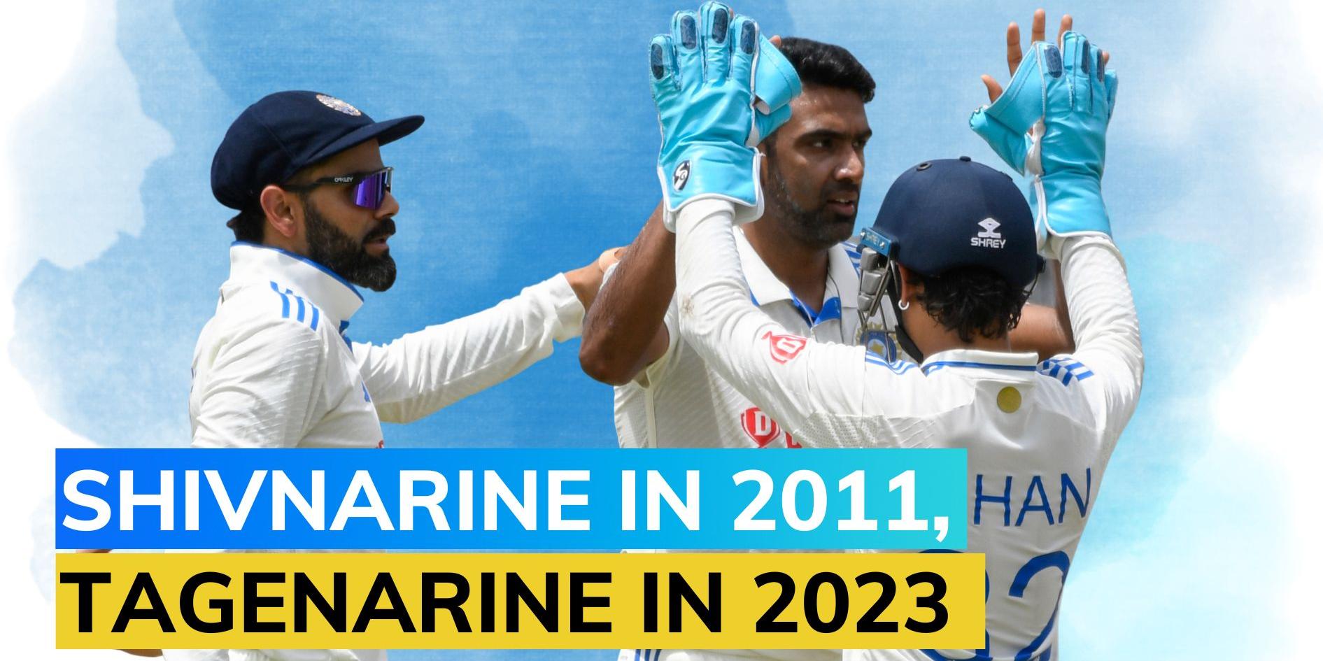 IND vs WI: R Ashwin becomes 1st Indian to get both father-son out in ...