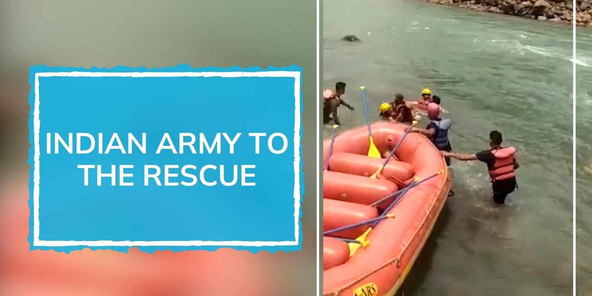 On cam: 2 women fall off raft in Rishikesh, spotted by Indian Army team ...