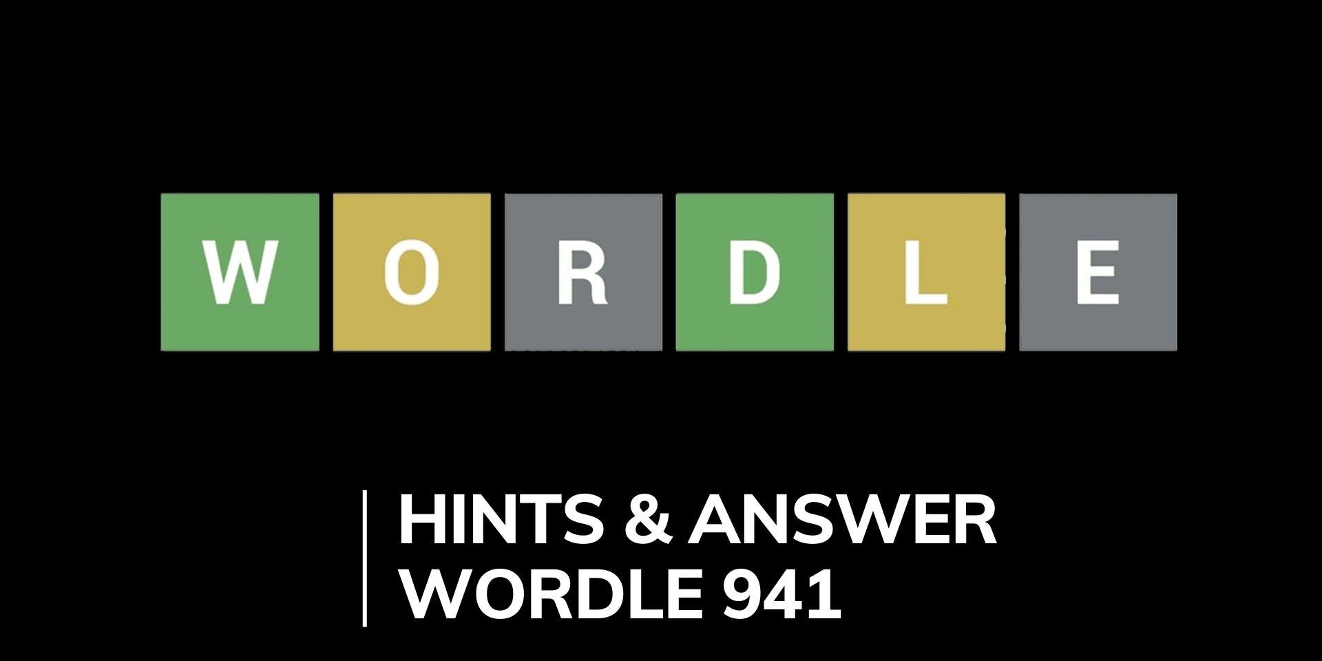 Wordle 941 Hints and Solution for January 16, 2024: Decoding the puzzle ...