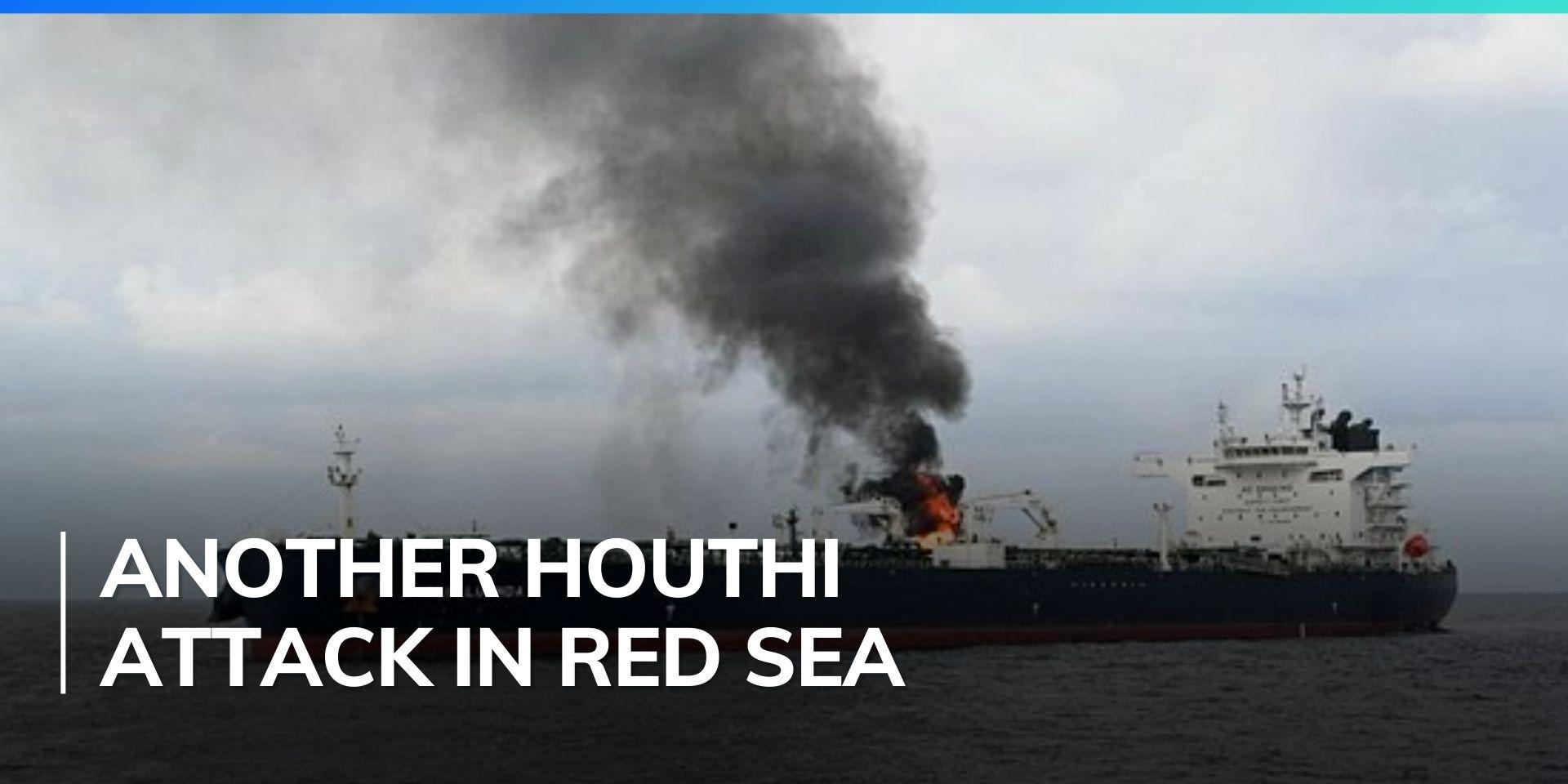 Houthi rebel attack sets cargo ship ablaze, rebel leader touts ...