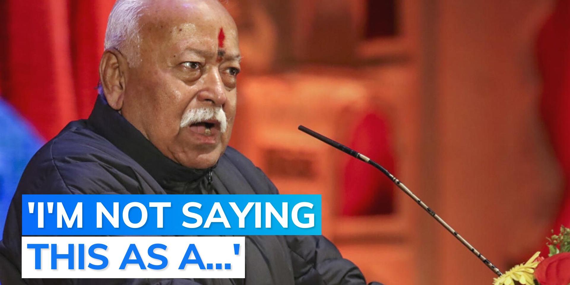 Watch: RSS chief‘s comparison of Christian missionaries, Hindu saints ...