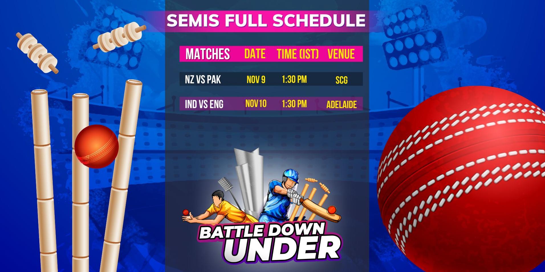 ICC T20 World Cup 2022 semifinals full schedule match timings venues ...