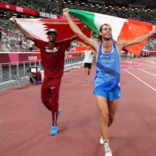 Tokyo Olympics 2020: A rare moment! Qatar and Italy share high jump ...