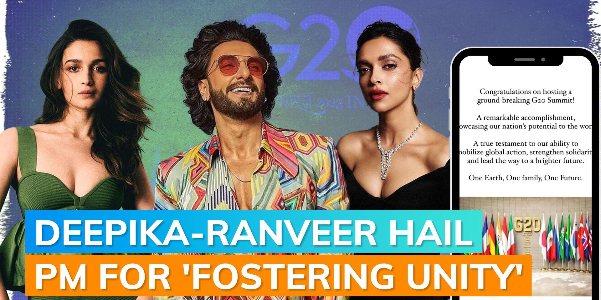 Deepika Padukone, Ranveer Singh congratulate PM Narendra Modi for hosting a successful G20 ...