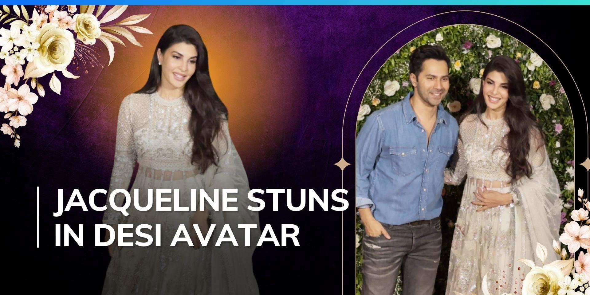 Jacqueline Fernandez stuns in Pakistani designer Hussain Reha‘s ensemble at Diwali bash. Take a ...