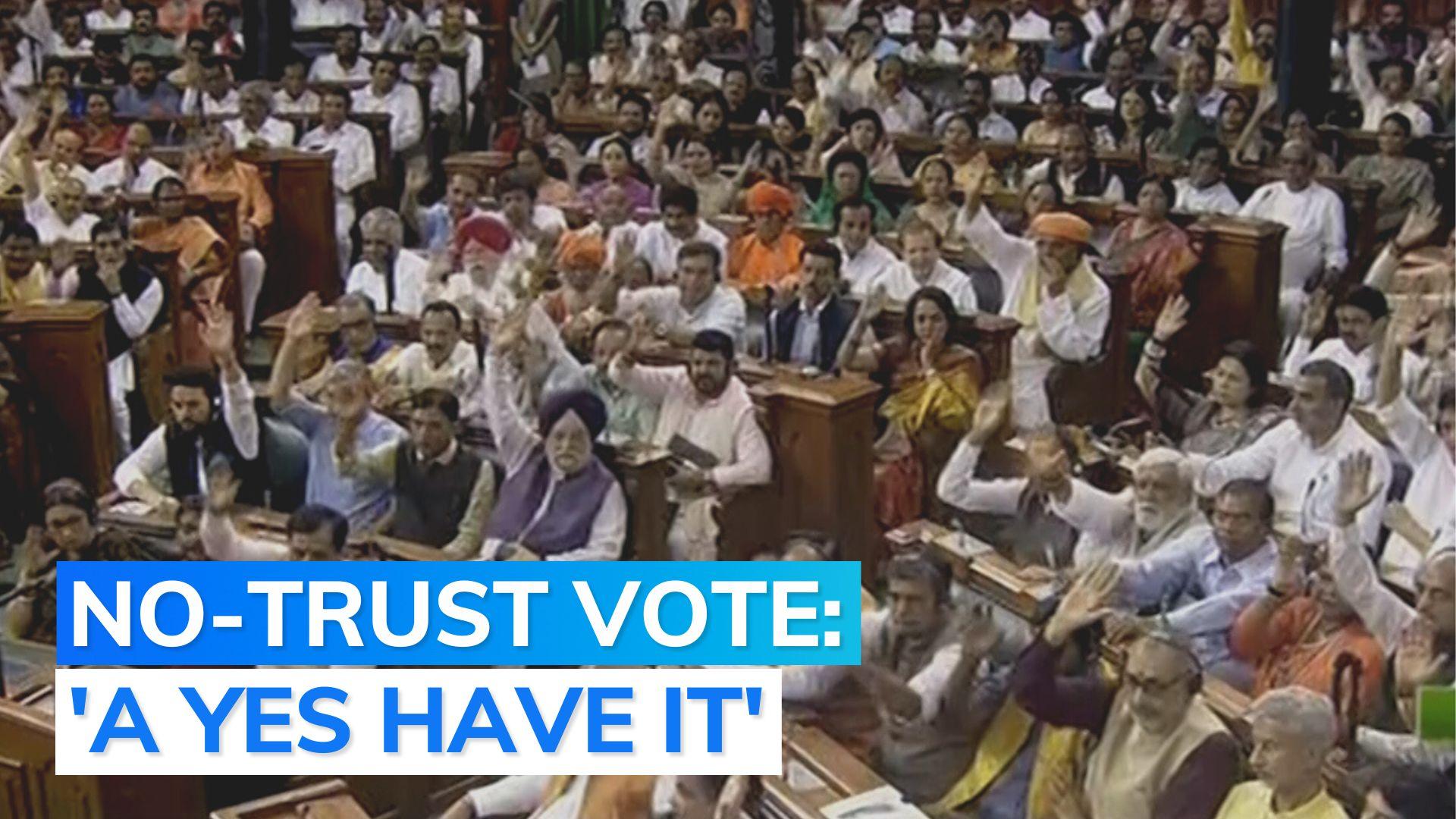 Modi-led BJP govt defeats no-confidence vote | Editorji