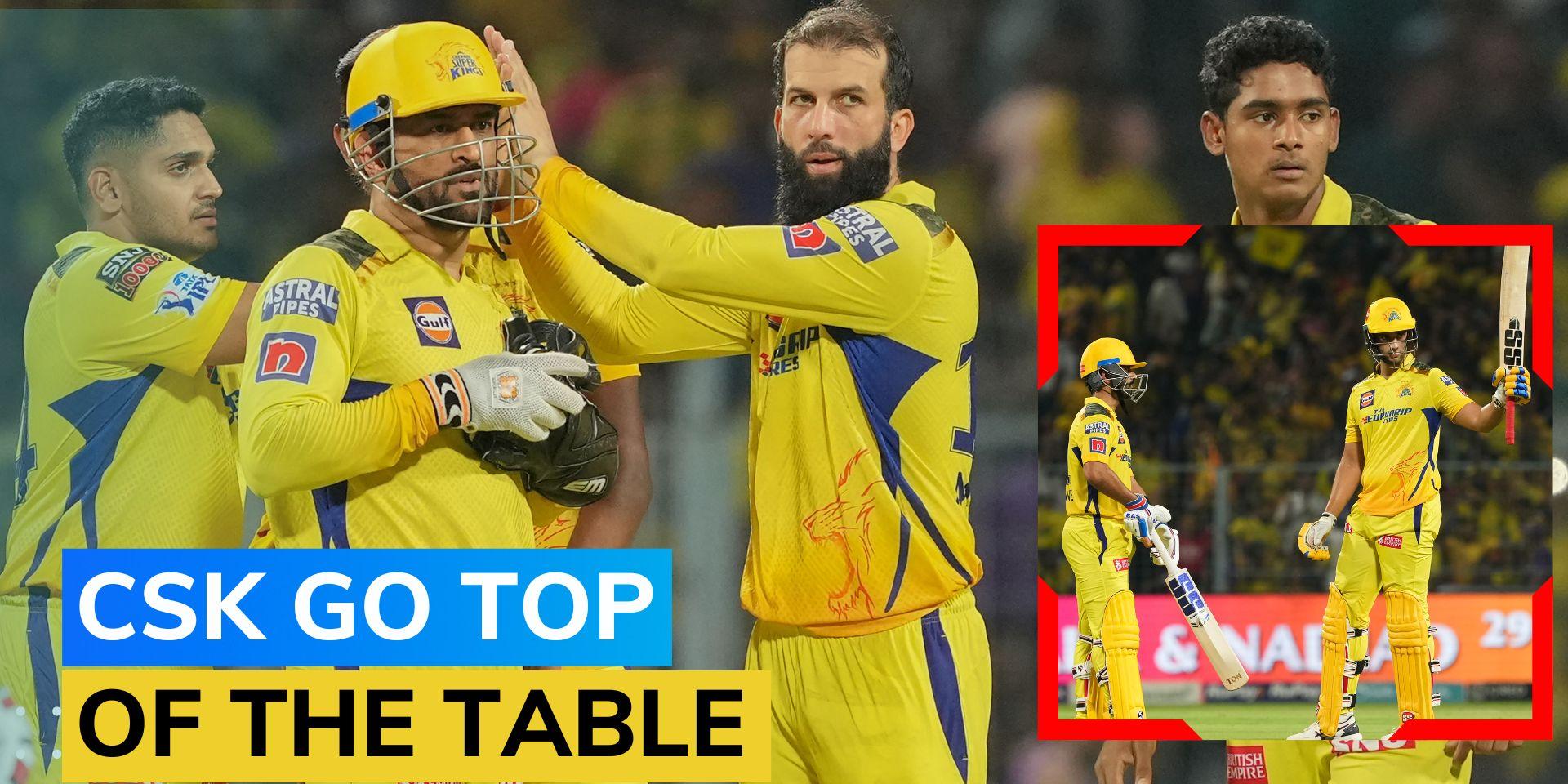 IPL 2023:CSK hand KKR 4th straight loss as Dhoni‘s men take top spot ...