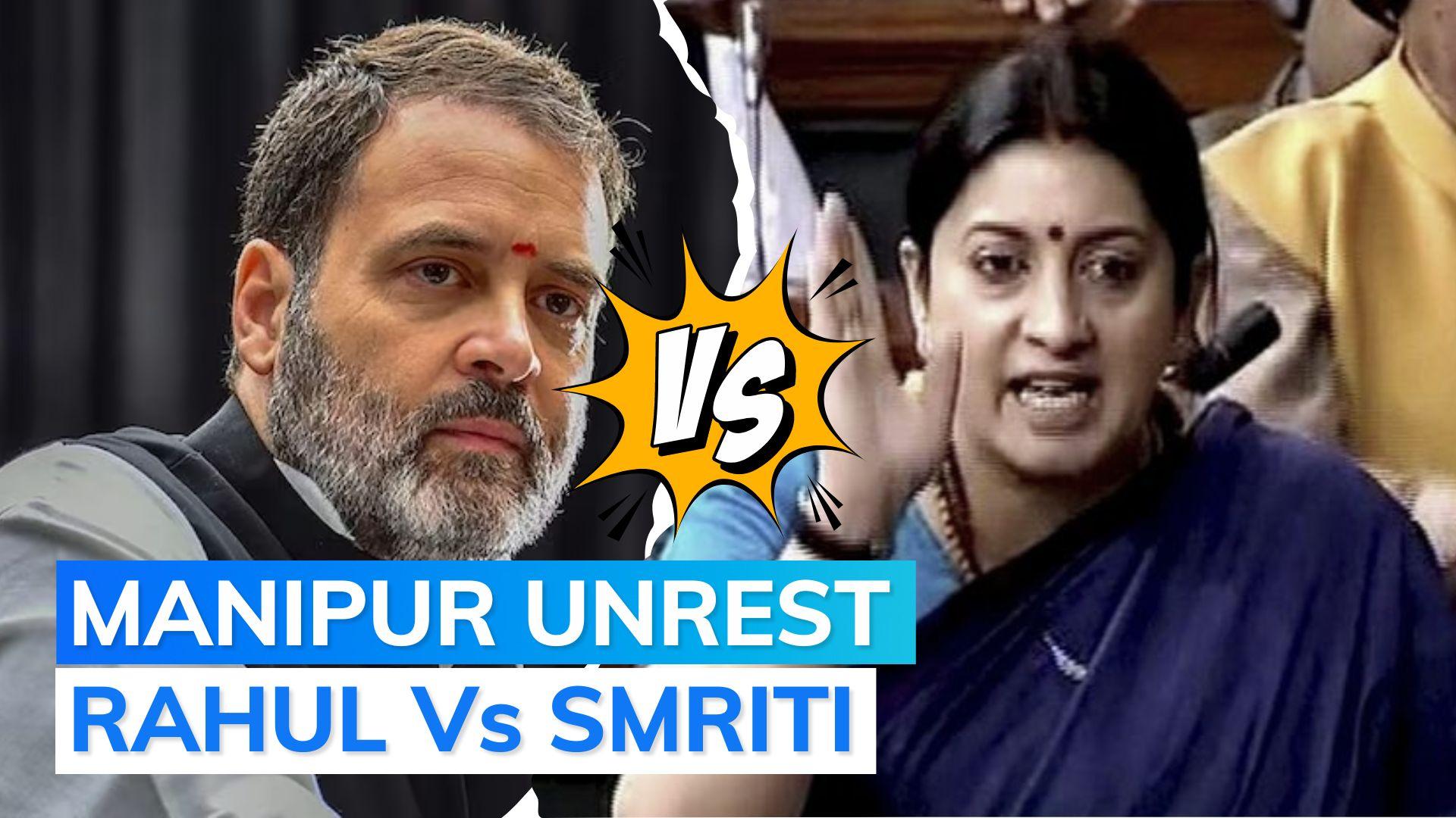 Rahul Gandhi‘s rejoinder after Smriti Irani’s ‘set Manipur on fire’ charge | Editorji
