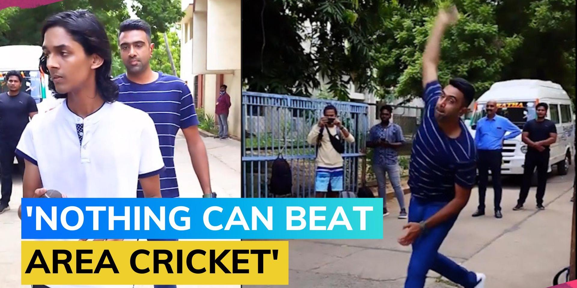 Watch! Ravichandran Ashwin surprises young boys by playing street ...
