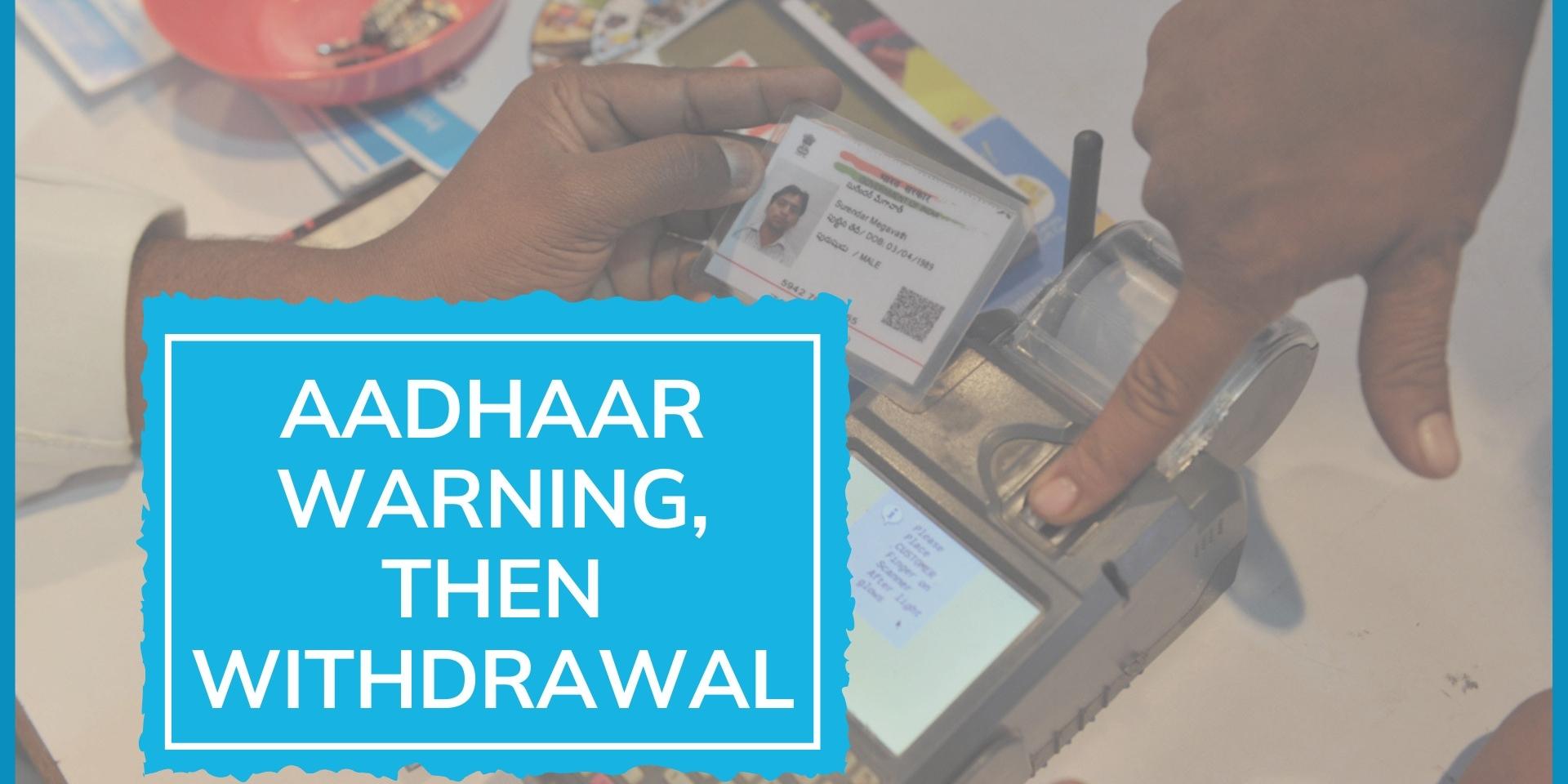 Masked Aadhaar Photocopy Warning Then Withdrawal Uidai Advisory Govt Clarification Explained