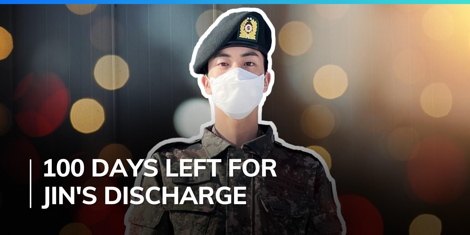 BTS‘ Jin begins countdown to his discharge from military, shares update ...