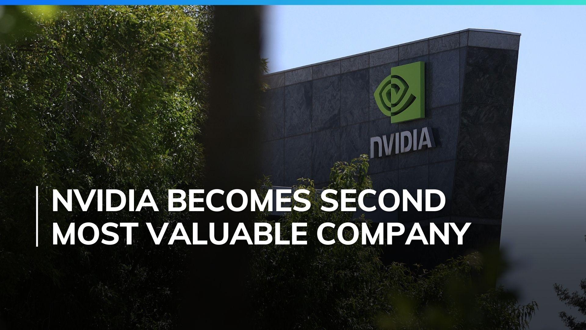 Nvidia‘s m-cap hits $3 trillion; overtakes Apple as the second most valuable company in the ...