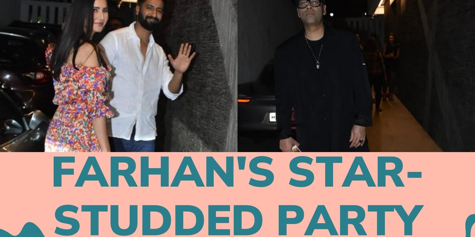 Katrina Kaif-Vicky Kaushal, Karan Johar, Dino Morea arrive at Farhan ...