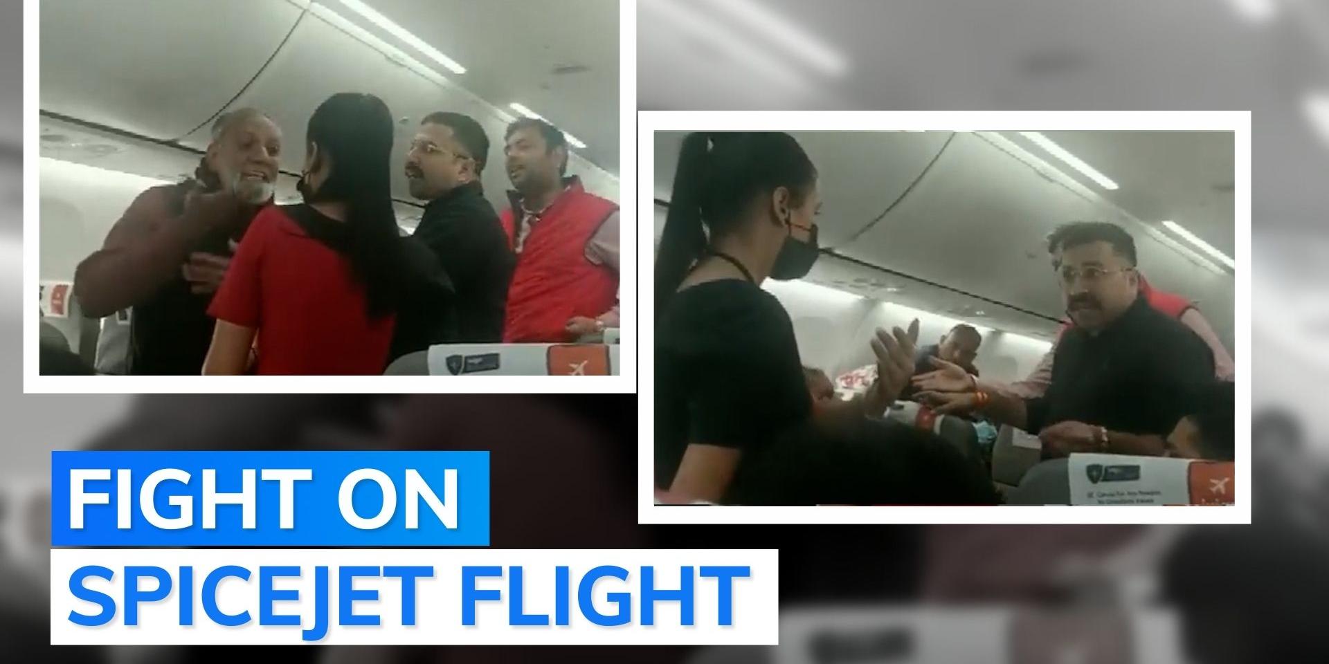 On camera: passenger, flight attendant shout at each other on SpiceJet plane; man offloaded ...